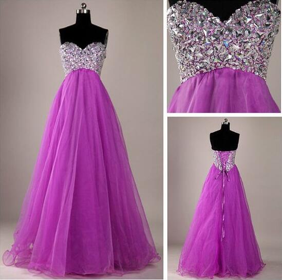 Beautiful Handmade Sweetheart Beaded/beading Prom Dress, Floor Length ...